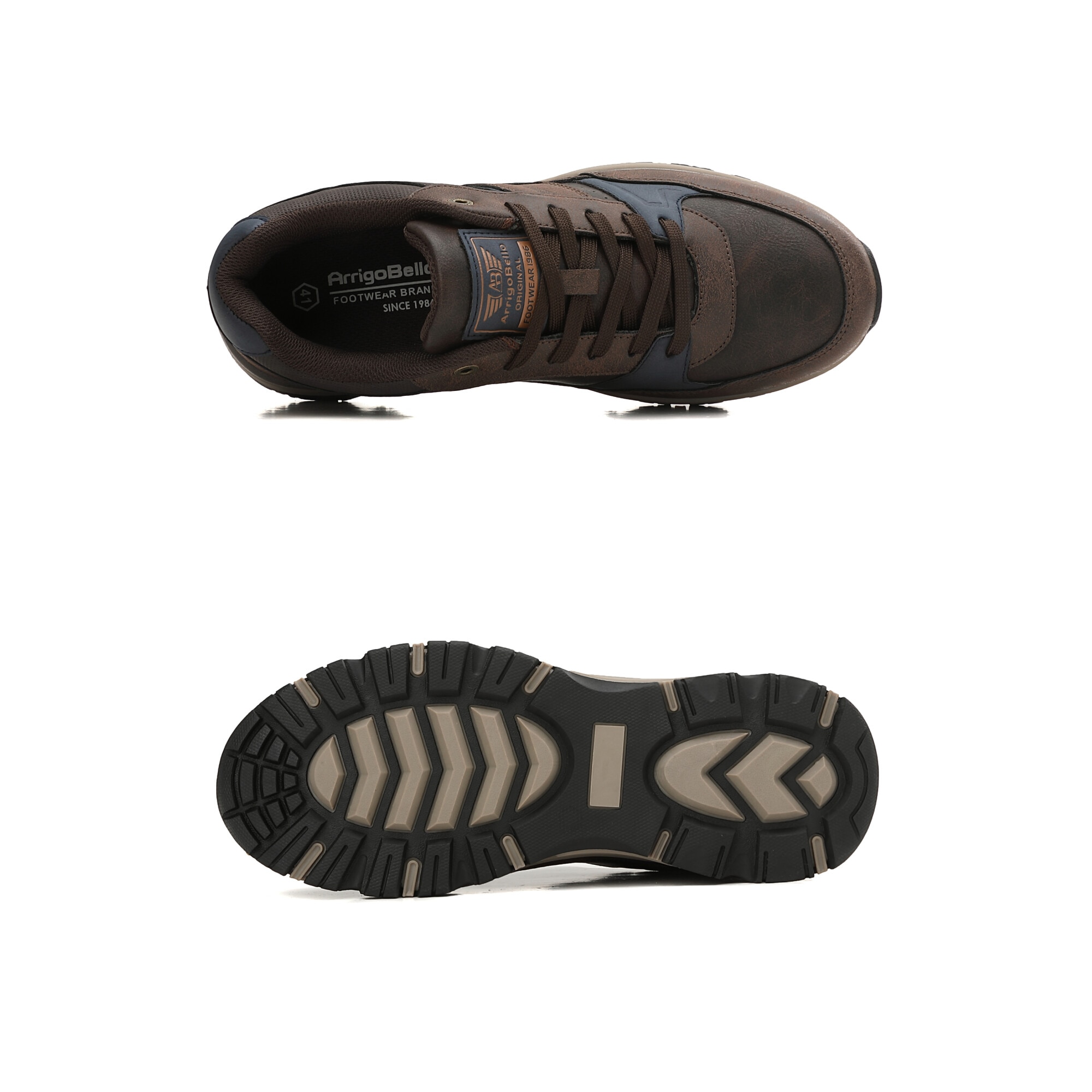 Pantofi Sport Barbati, AX BOXING, Piele ecologica, Sneaker cu drumetie ...