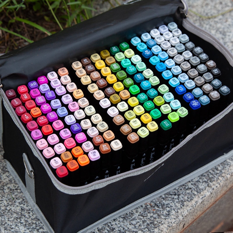Set 168 de carioci profesionale Arvada, Markere multicolore, Cu ...