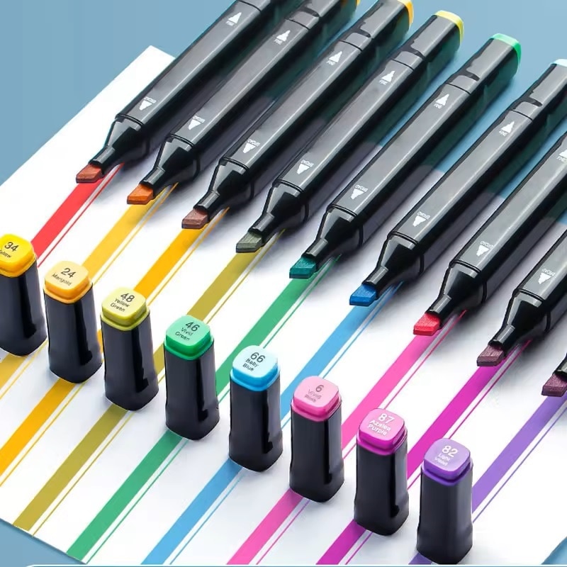 Set 168 de carioci profesionale Arvada, Markere multicolore, Cu ...