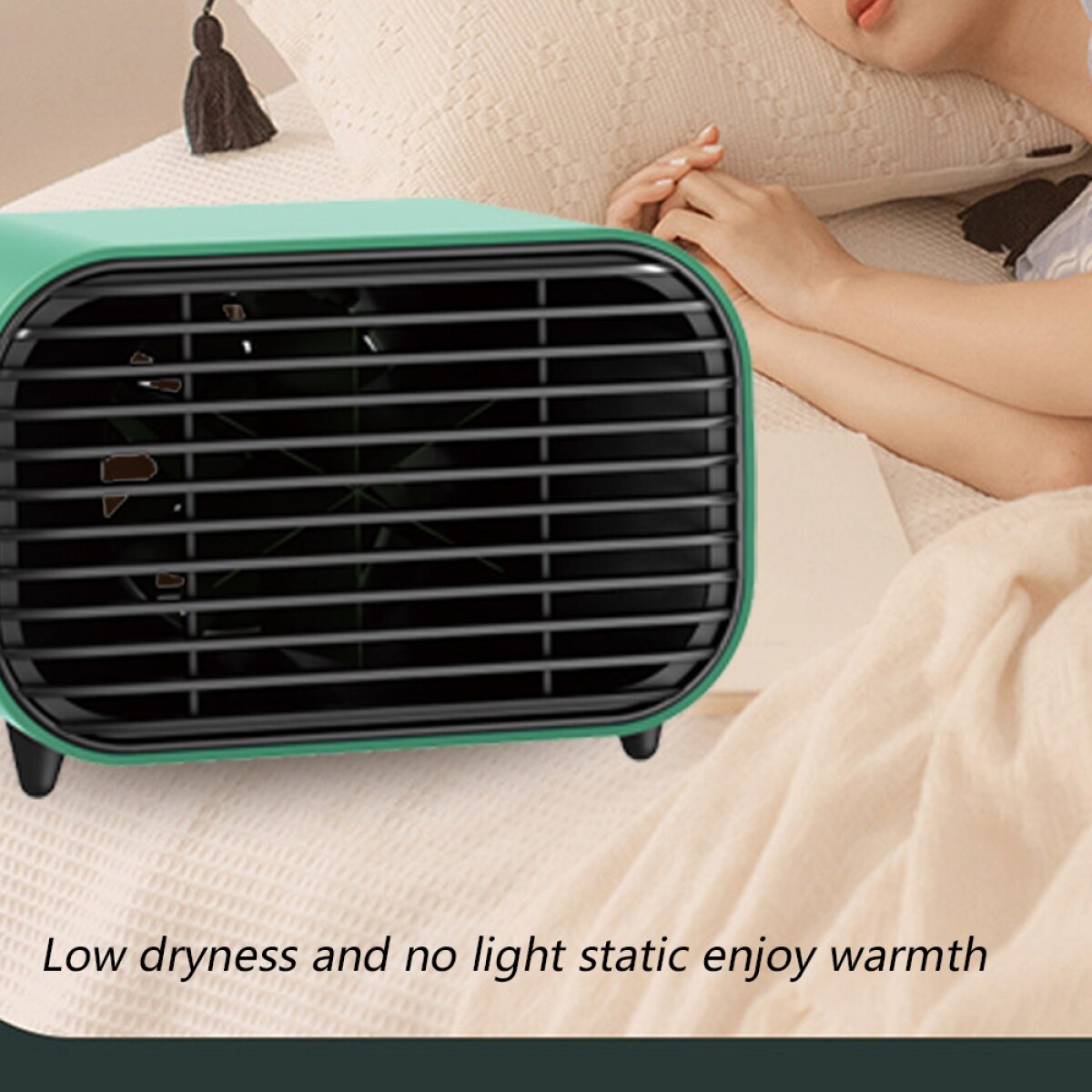 Incalzitor electric portabil pentru birou, utilizare in interior, verde ...