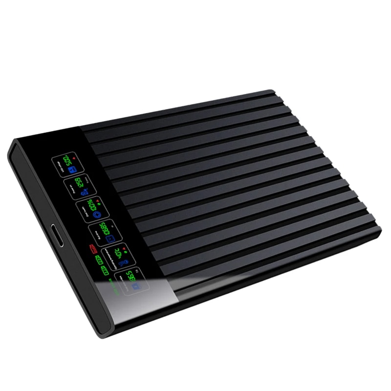 Külső rack tok 2,5 hüvelykes HDD/SSD Smart kijelzővel, SATA III és USB ...