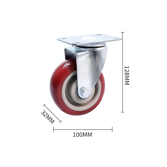 Set 4 roti 4 inchi, pentru sarcini grele, blocabile, Tebnaild, roti ...