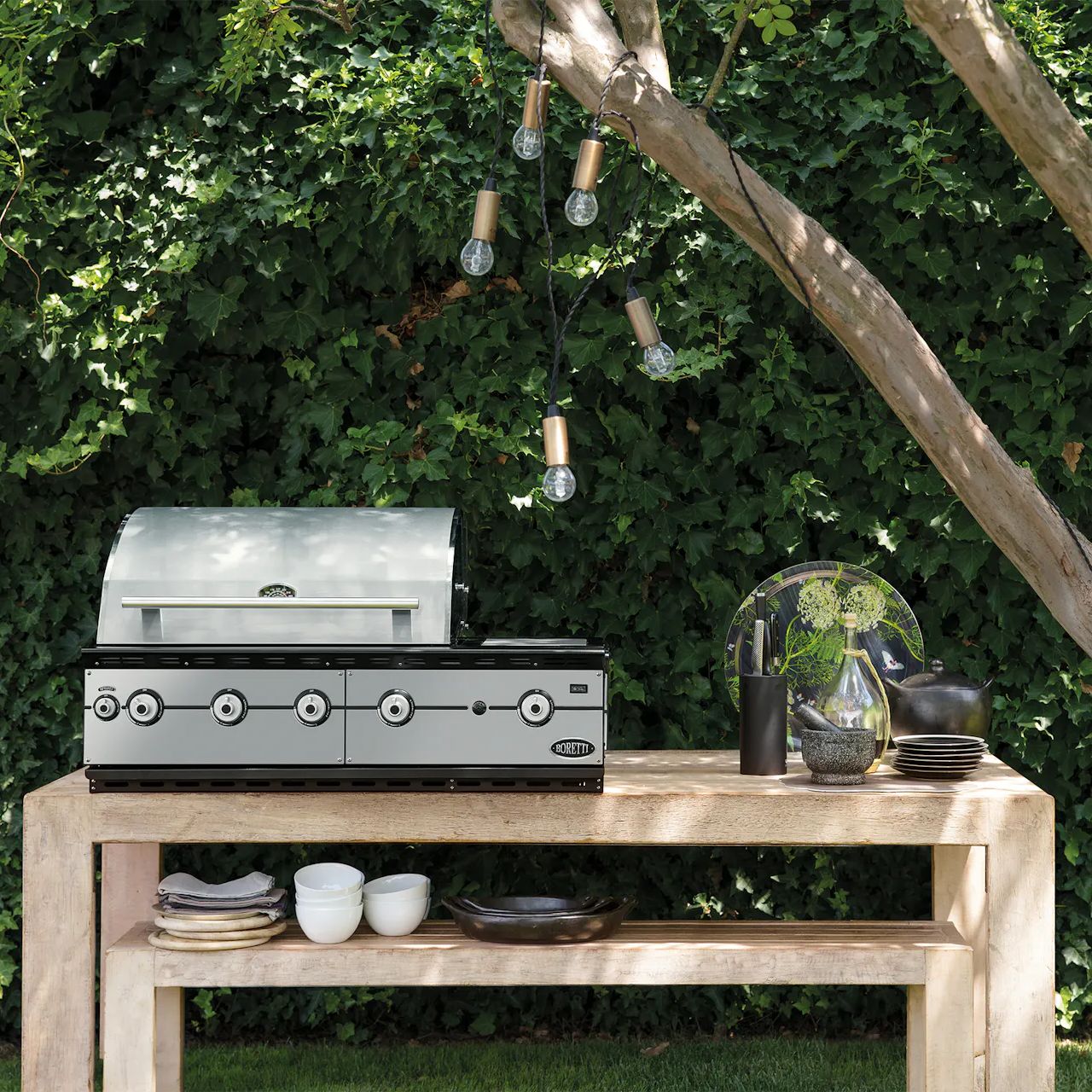 Gratar pe gaz incorporabil Boretti, Ligorio Top, suprafata de gatire 70 ...