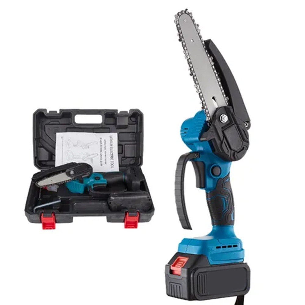 Mini drujba electrica, lama de 15cm cu 2 acumulatori, portabila cu ...