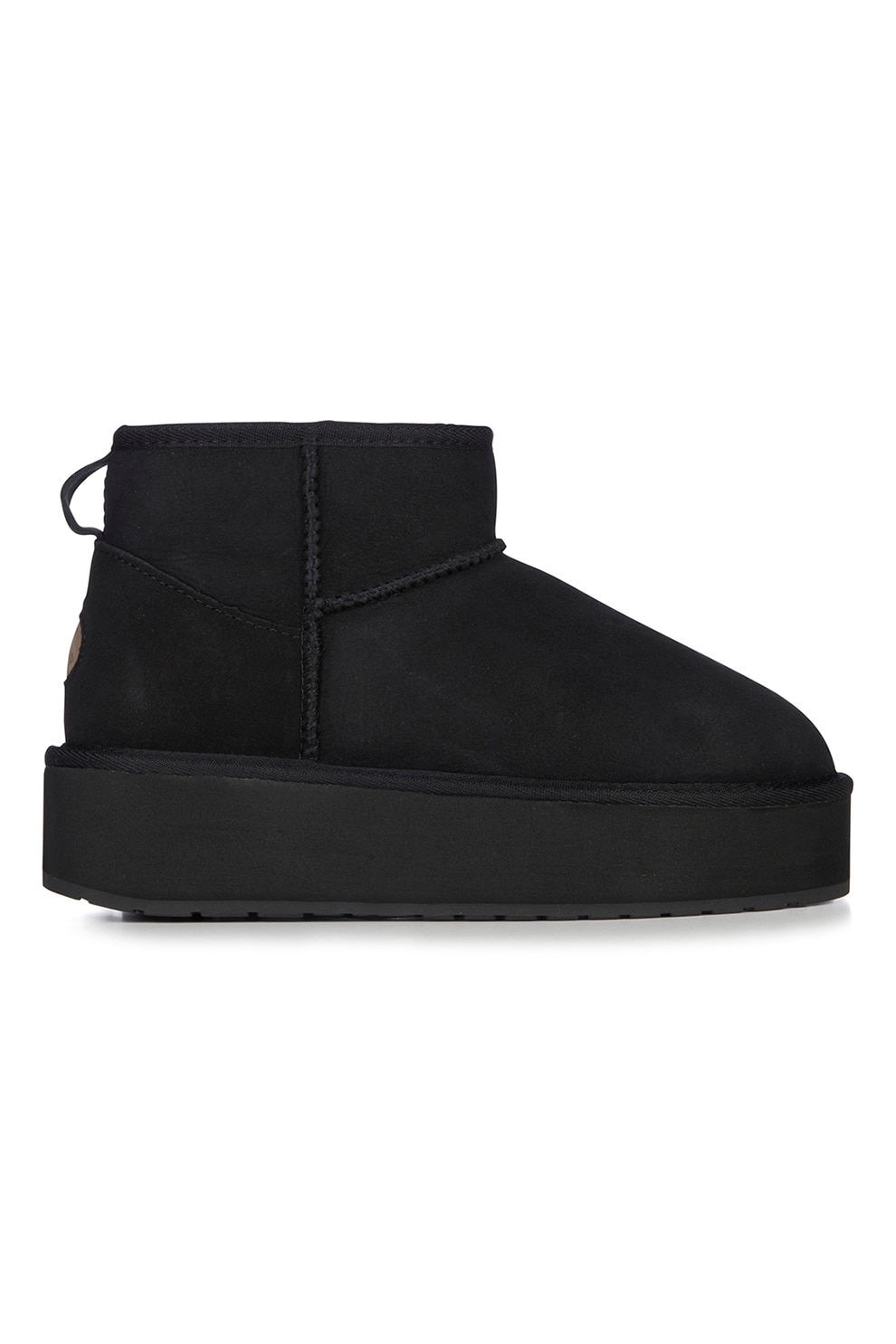 Emu, Cizme flatform de piele intoarsa, fara inchidere Stinger, Negru, 6 ...