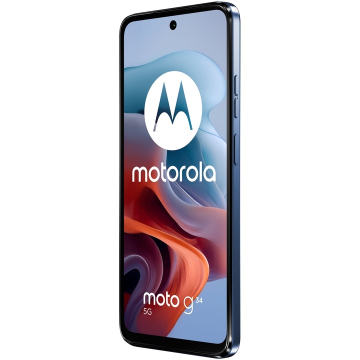 Telefon mobil Motorola Moto g34, 4GB RAM, 128GB, 5G, Ice Blue - eMAG.ro