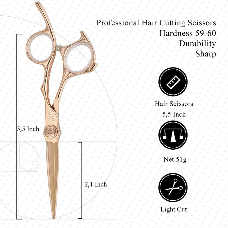 Ножици GUNST, остри остриета, розово злато, 5,5 инча - eMAG.bg