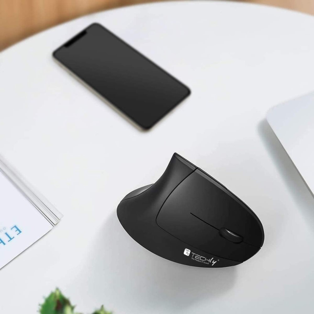 Mouse optic vertical, wireless, ergonomic, 1600dpi, 2.4 GHz, Negru ...