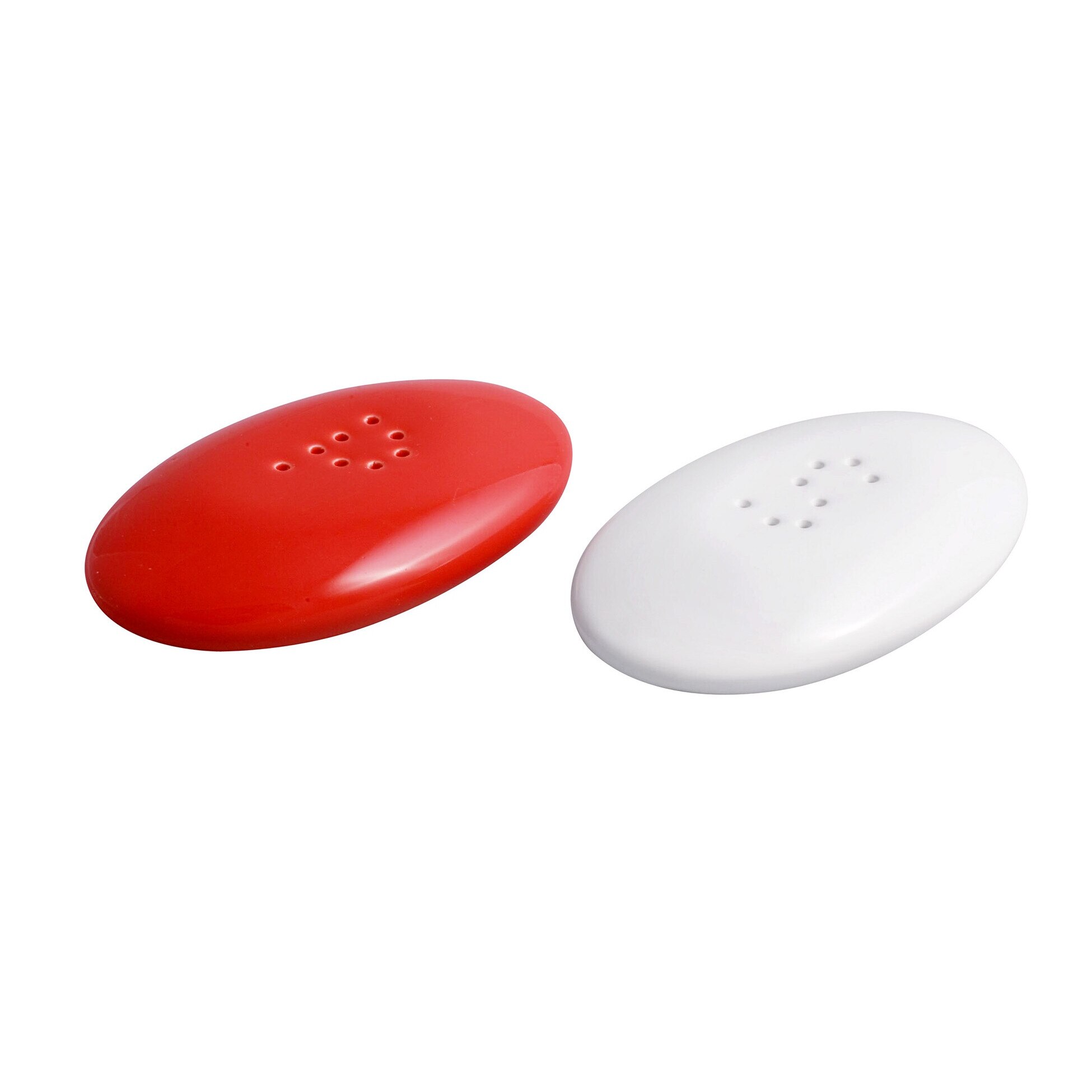 Set pipernita si solnita, By inspire, ceramica, rosu/alb, 3x9x5.5cm ...