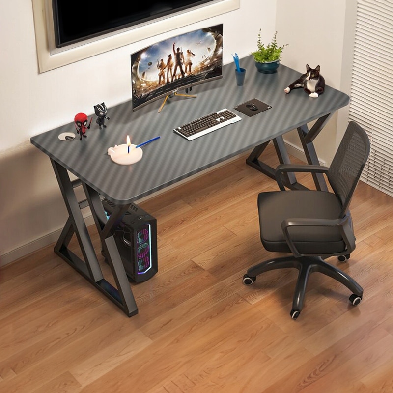 Birou gaming, negru, modern, pentru gameri, masa, loft 120x60x75cm ...