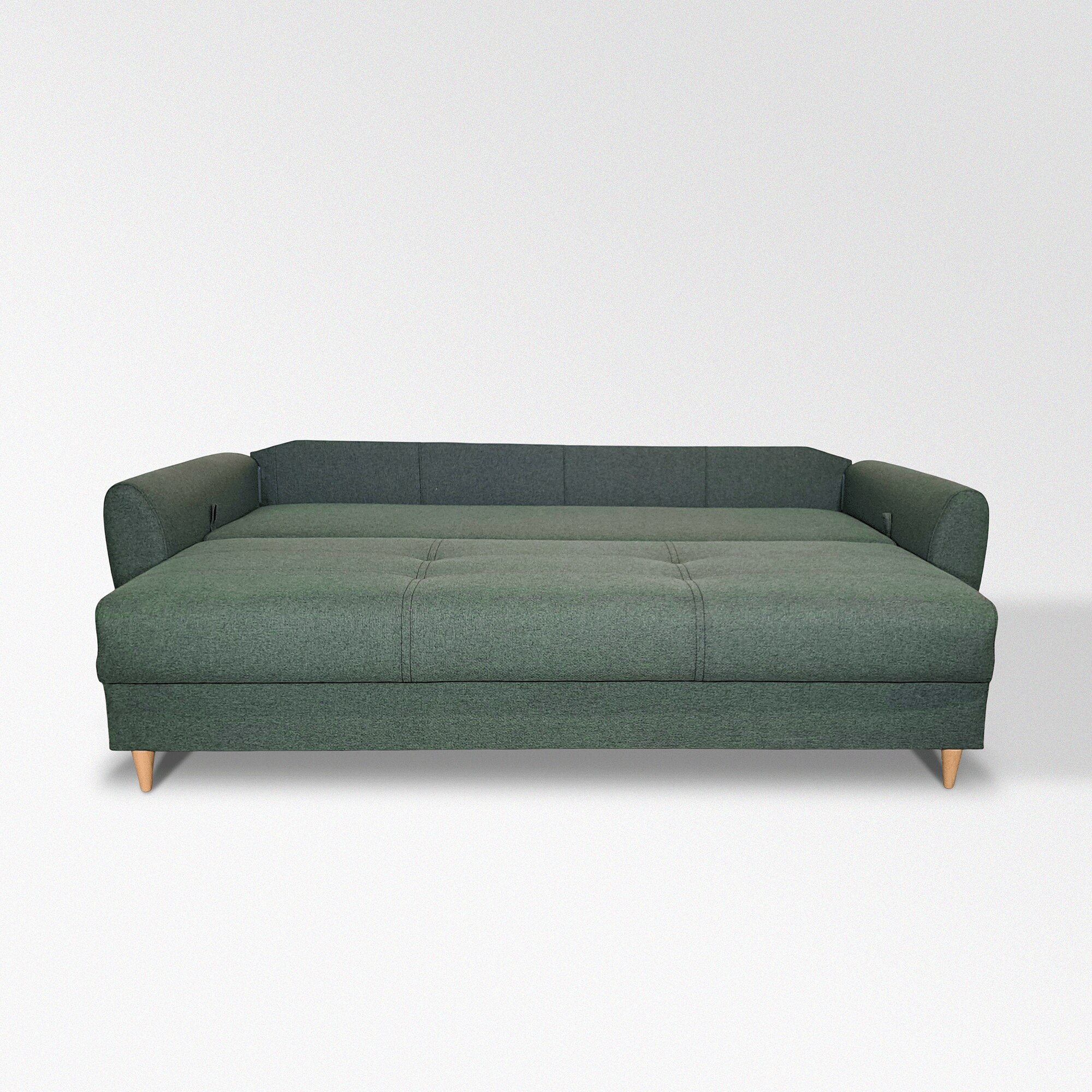 Canapea extensibila Olivia 140, Iza, pat, saltea arcuri Relaxa, lada ...