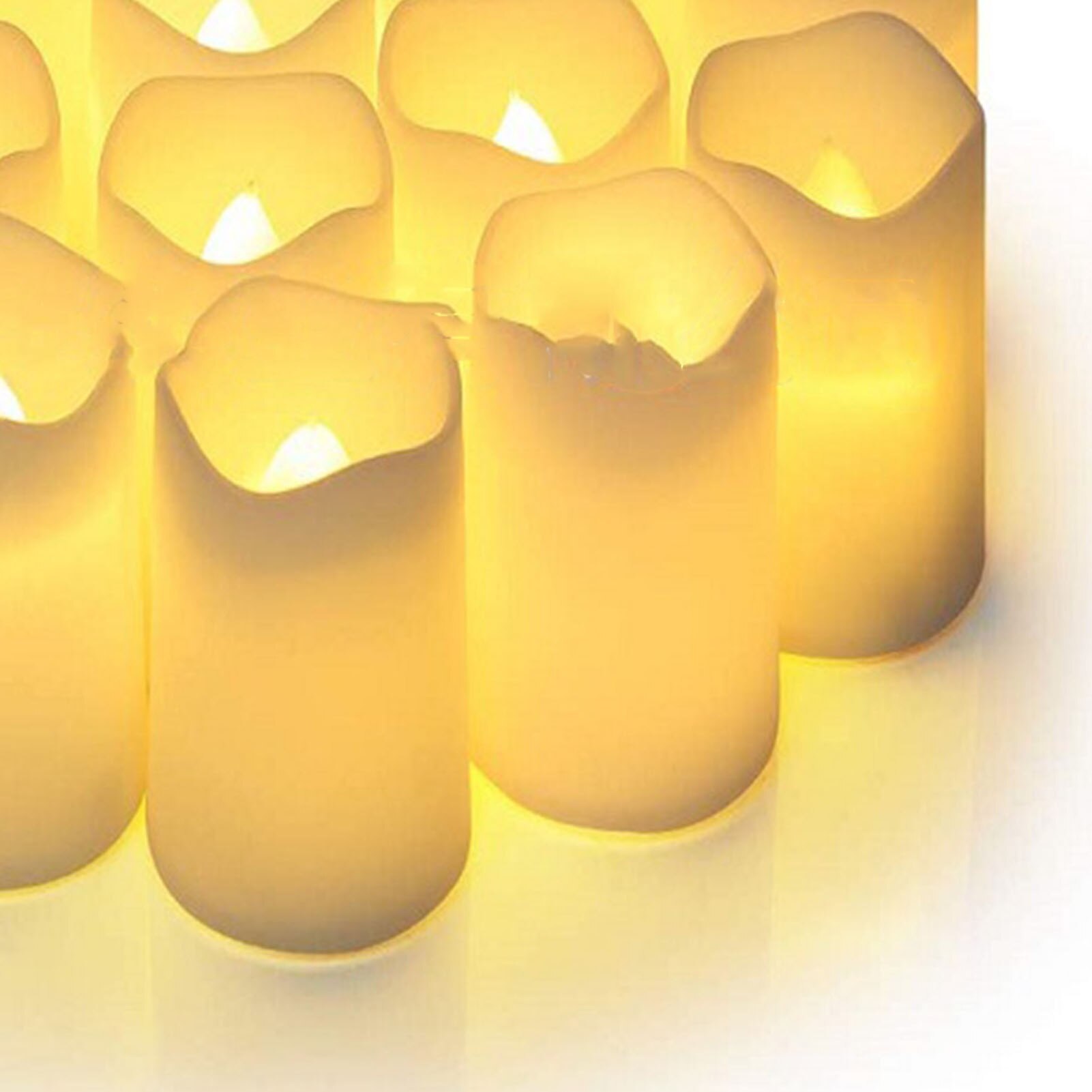 Set 24 lumanari electrice LED, plastic, galben, 3.7x4.2cm - eMAG.ro