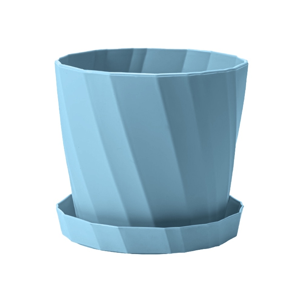 Ghiveci plastic pentru flori, cu orificii de drenaj si tava, interior ...