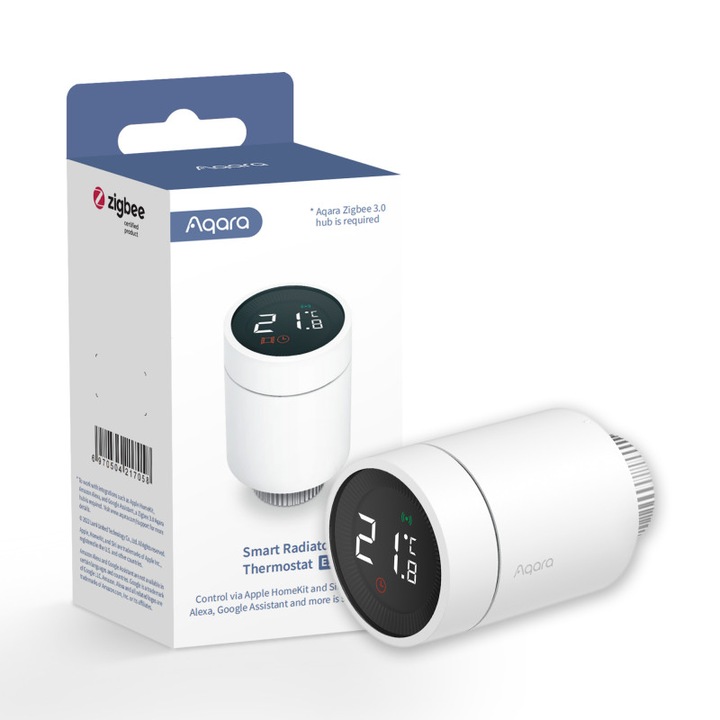 Termostat inteligent Aqara, Smart Radiator Thermostat E1 cap - eMAG.ro