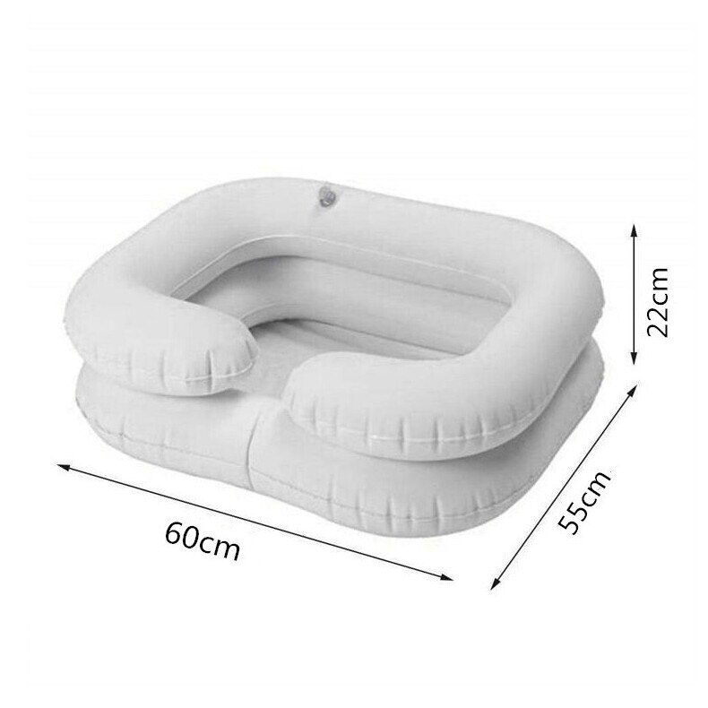 Bazin Gonflabil pentru Spalarea Parului, Wurdan, PVC, 60x55x22cm, Alb ...