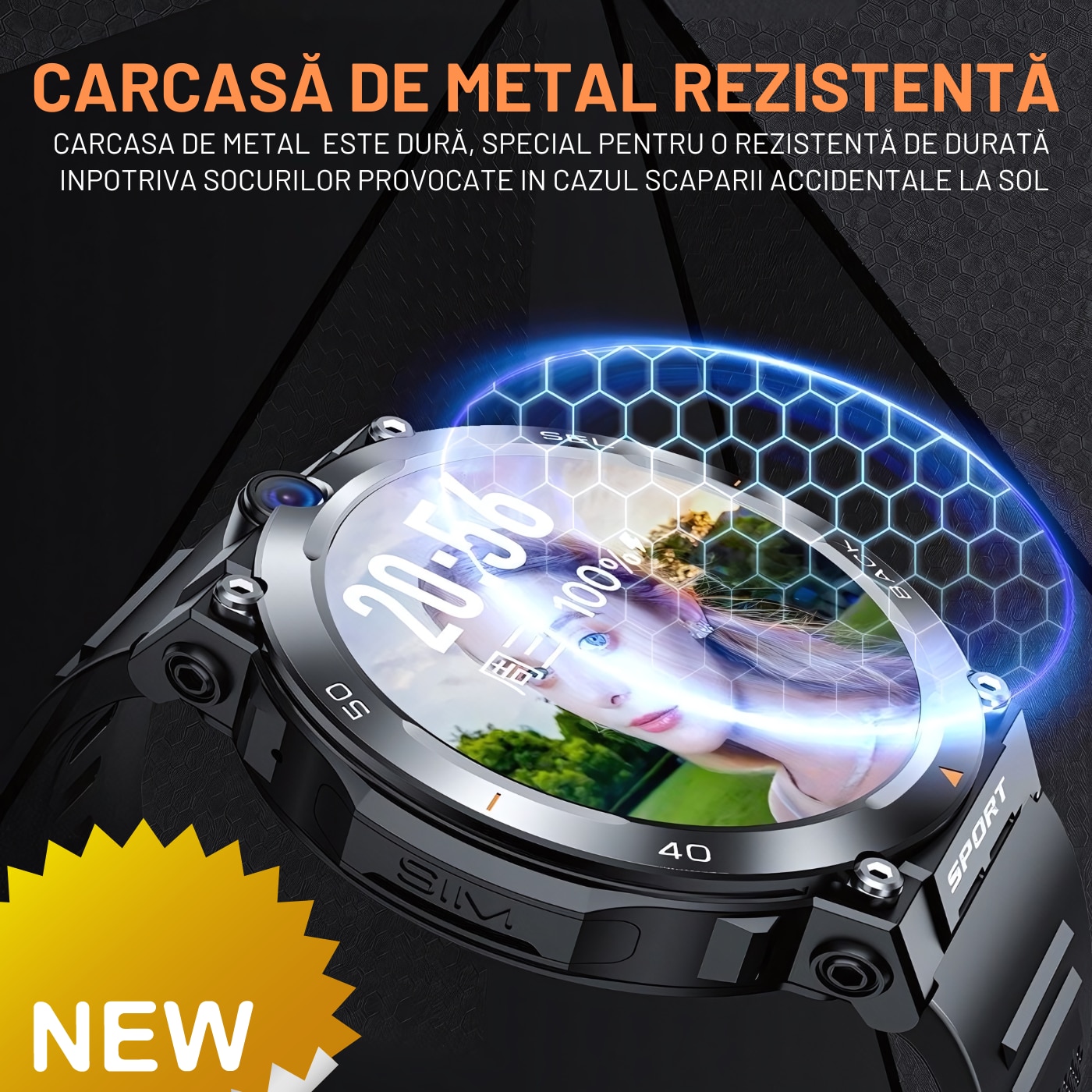 Ceas Smartwatch 4G LTE SIM Watch Phone Medeyatech™, Apel Video ...