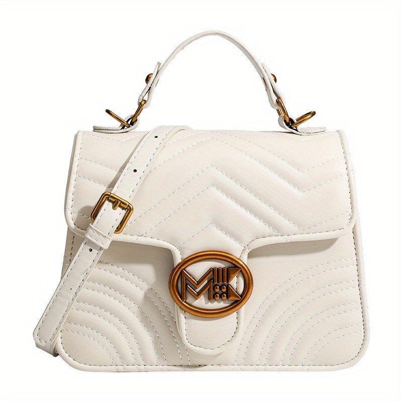 Дамска чанта, полиуретан, бяла - eMAG.bg