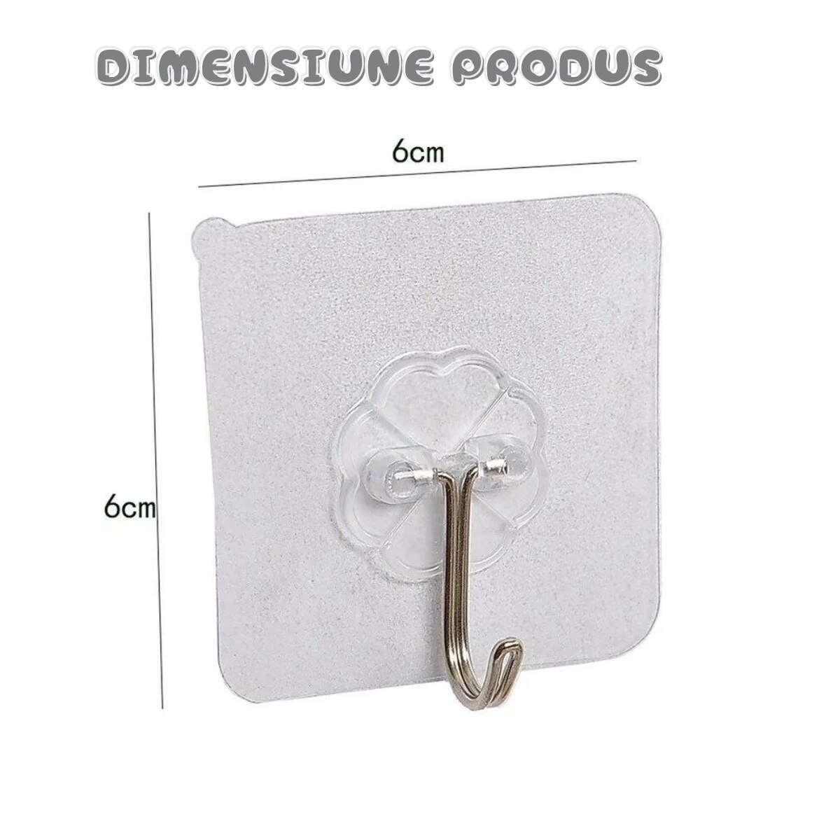 Set 24 Cuiere Autoadezive pentru Baie si Bucatarie, Agatare pe Perete ...