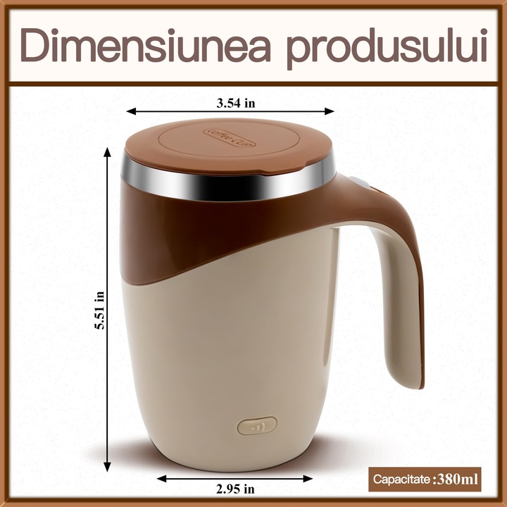 Cana Electrica Inteligenta cu Auto-Amestecare, Cana Mixer Pentru Cafea ...