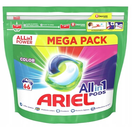Detergent capsule Ariel Color, 66 bucati, eficiente la 20°C - eMAG.ro