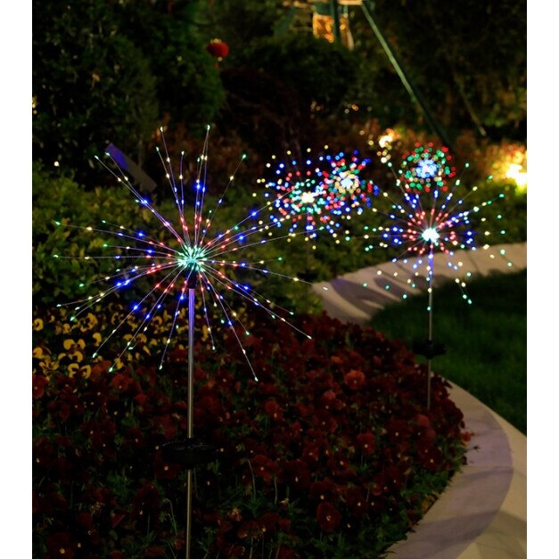 Lampa solara de gradina decoratiune, Charmorah, Firework 200 LED Light ...