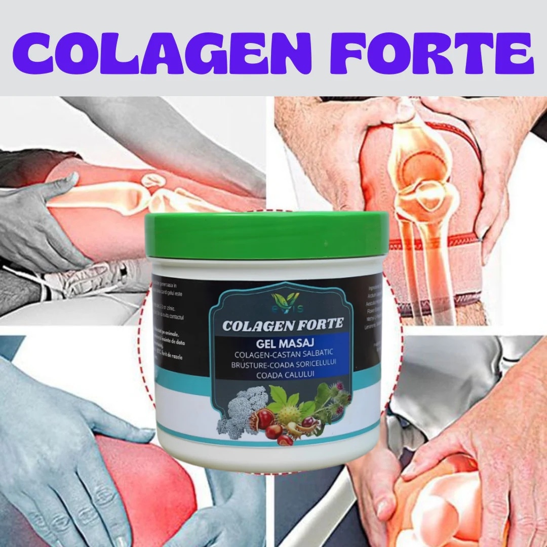 COLAGEN FORTE gel masaj cu colagen, brusture, castan, salbatic, coada ...