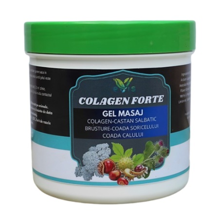 COLAGEN FORTE gel masaj cu colagen, brusture, castan, salbatic, coada ...