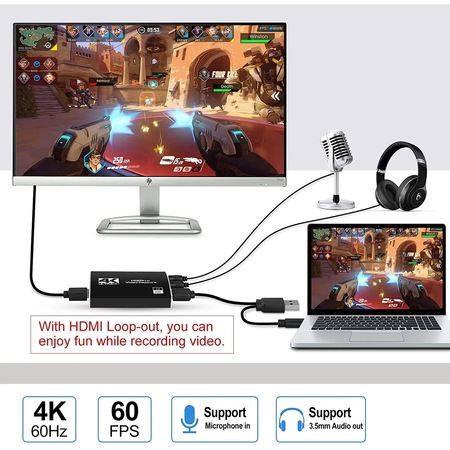 Placa Captura Video HDMI 4K cu USB 3.0 Staryon®, Input HDMI 4K/60Hz ...