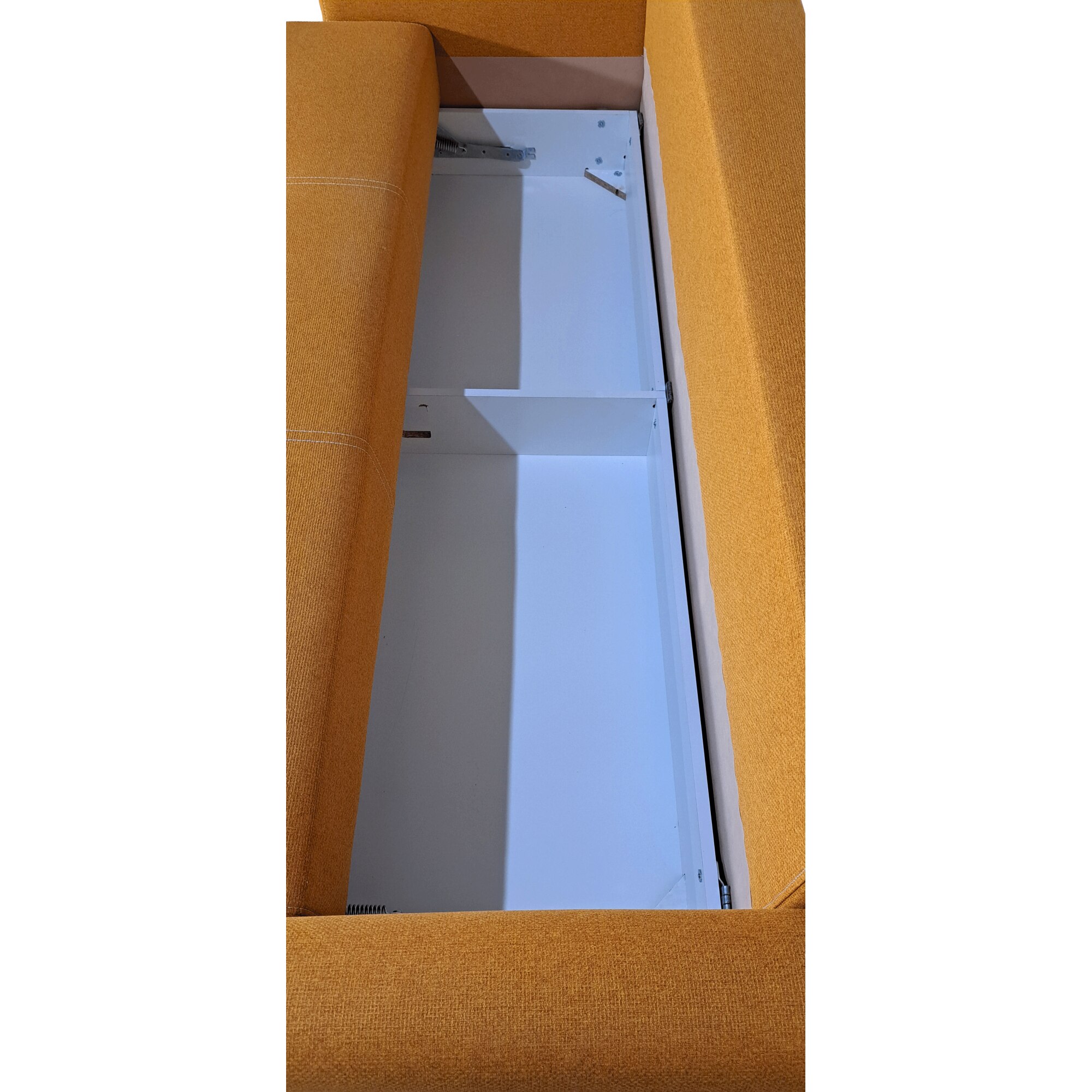 Canapea extensibila Olivia 140, Iza, pat, saltea arcuri Relaxa, lada ...