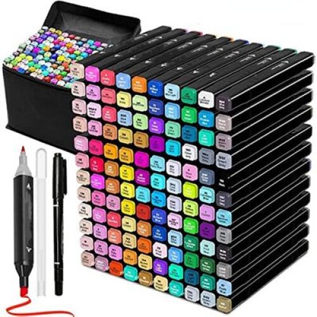 Set 80 Carioci Profesionale pentru Copii eBA®, Markere Multicolore cu ...