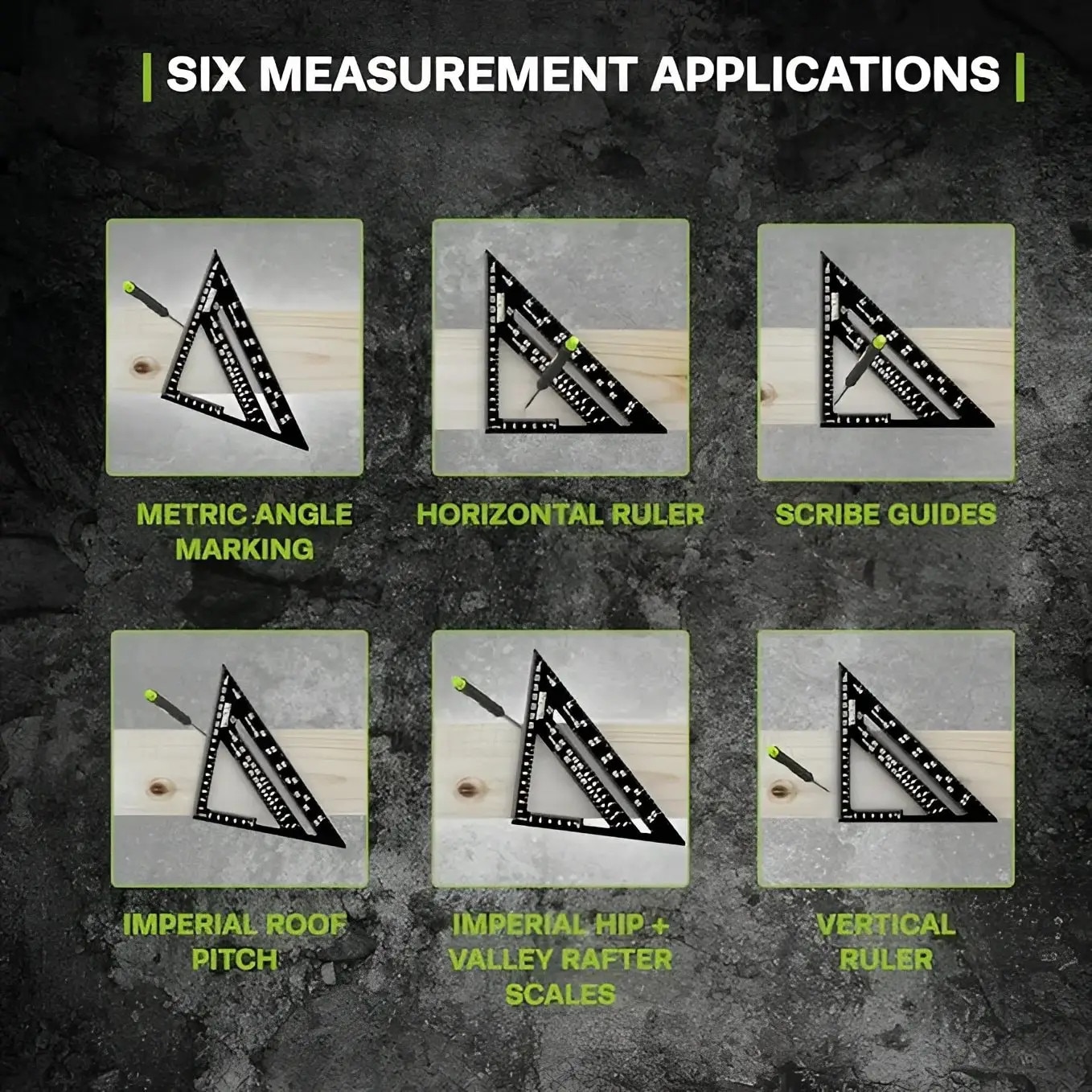 TRACER ASQ7M echer rapid 175 mm - aluminiu, gradatii clare 0-90 deg ...