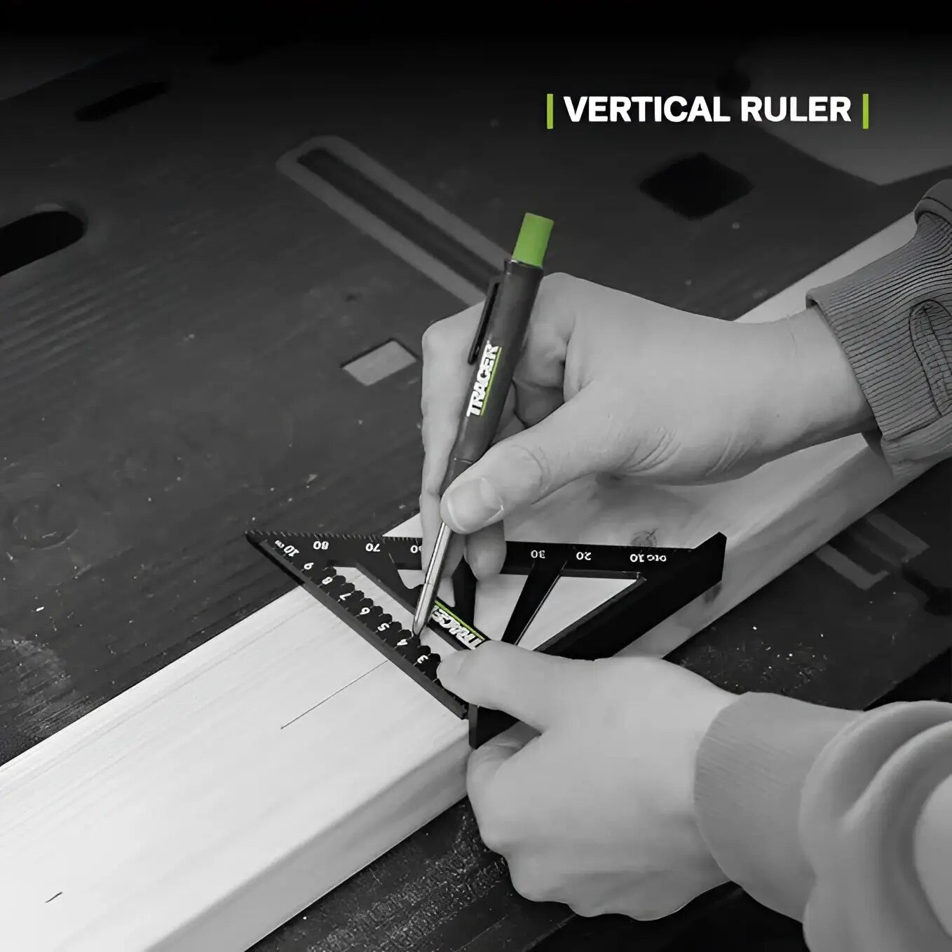 TRACER ASQ4M echer rapid 110 mm - aluminiu, compact pentru masuratori ...