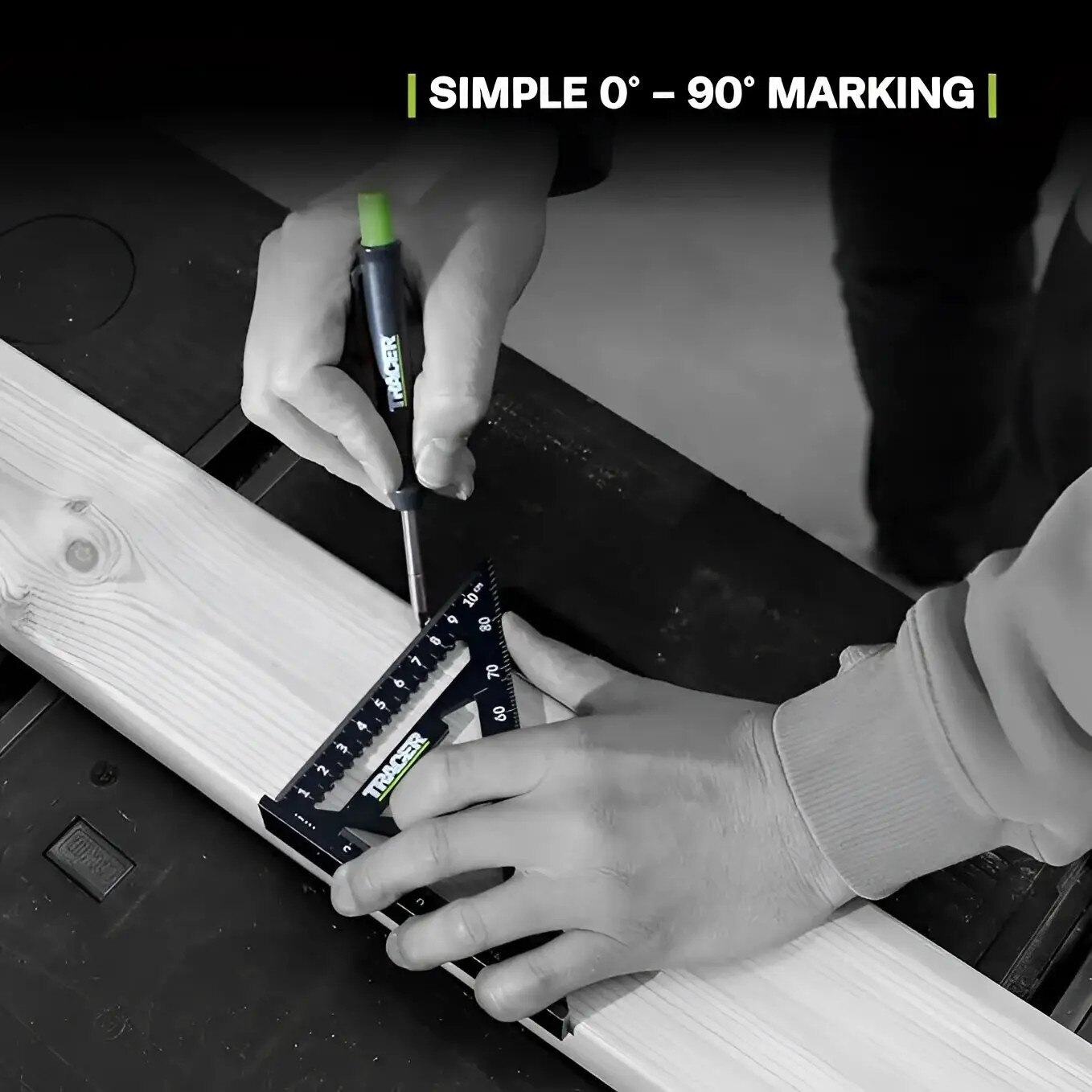 TRACER ASQ4M echer rapid 110 mm - aluminiu, compact pentru masuratori ...