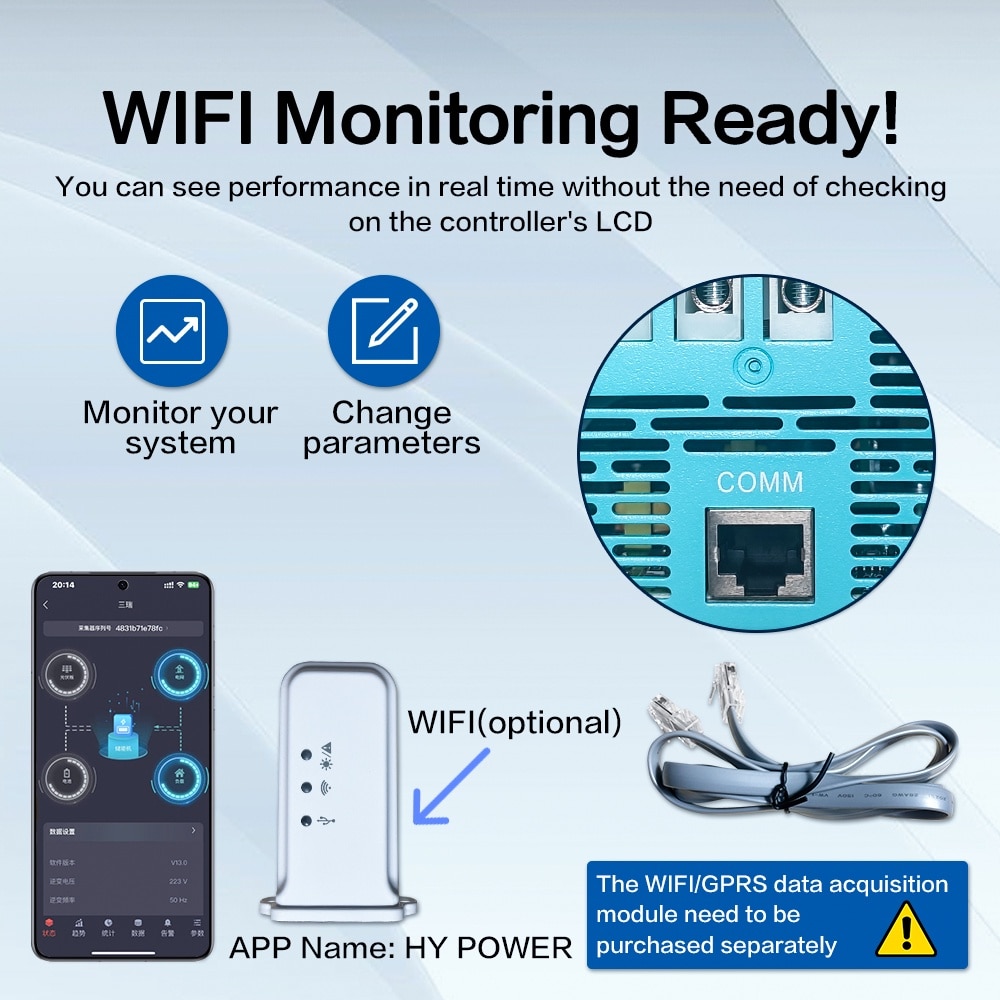 Modul WIFI pentru Invertor Solar MPS-VX 4.5KW, Control la Distanta ...