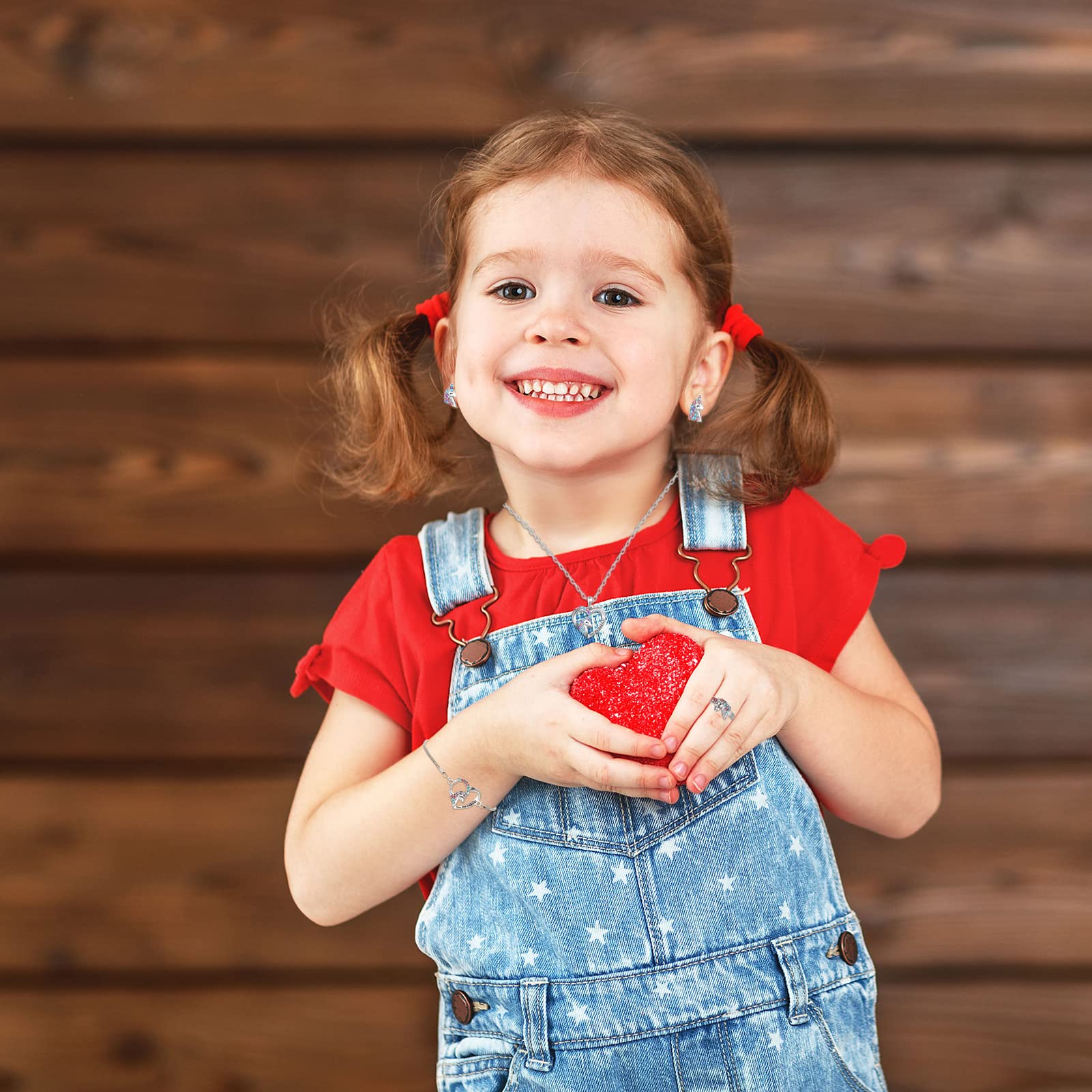 Set Cercei si Inel Unicorn din Argint 925, OEMG®, Cercei, Lant pentru ...