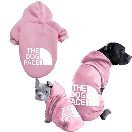Hanorac, imprimeu The Dog Face, pentru caini, Roz, XL - eMAG.ro
