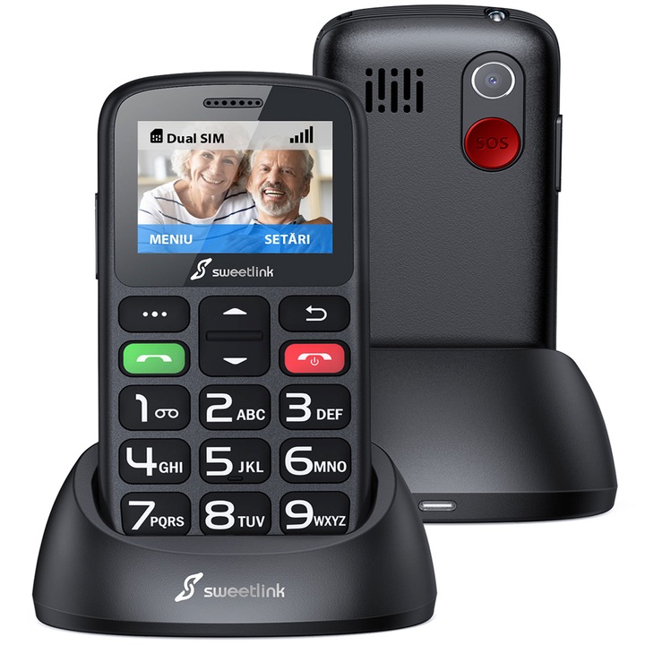 SweetLink S2 Plus Telefon mobil pentru seniori, meniu in limba Romana ...