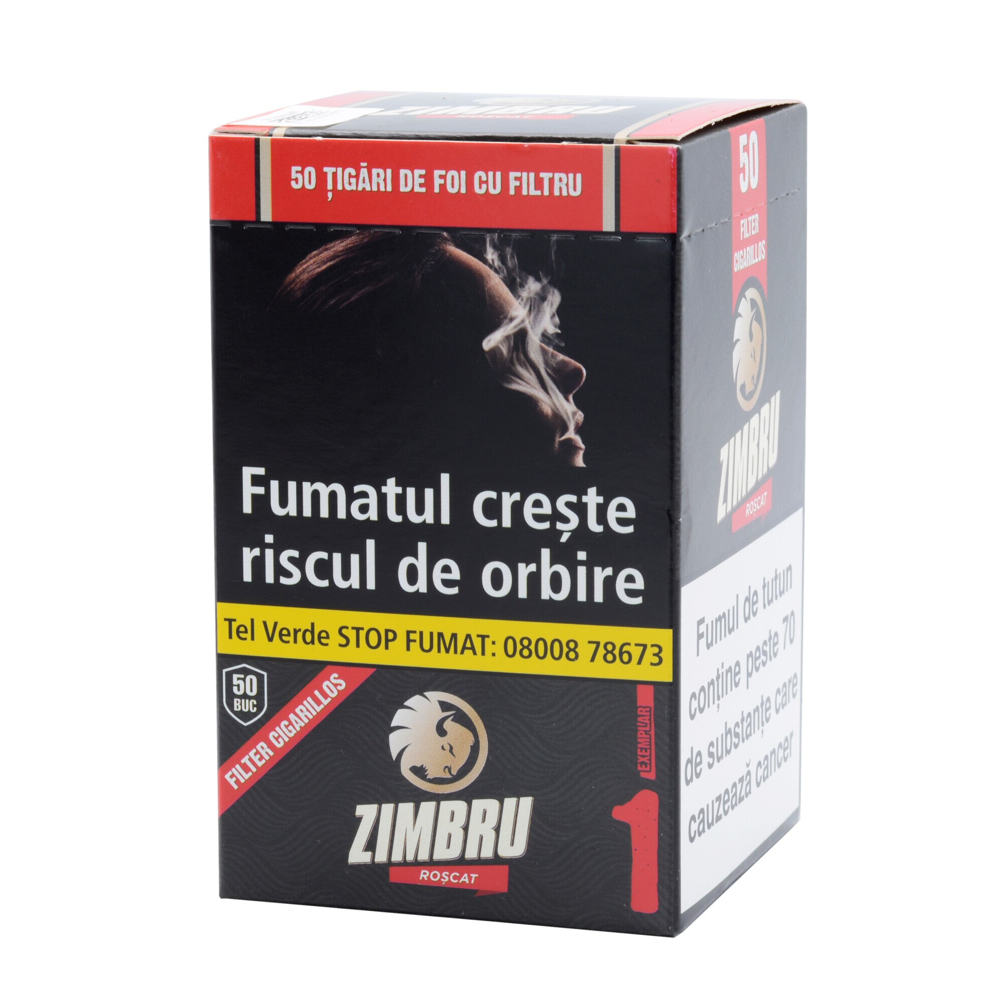 Tigari de foi, cigarillos, Zimbru, Roscat, Cirese, 50 buc - eMAG.ro