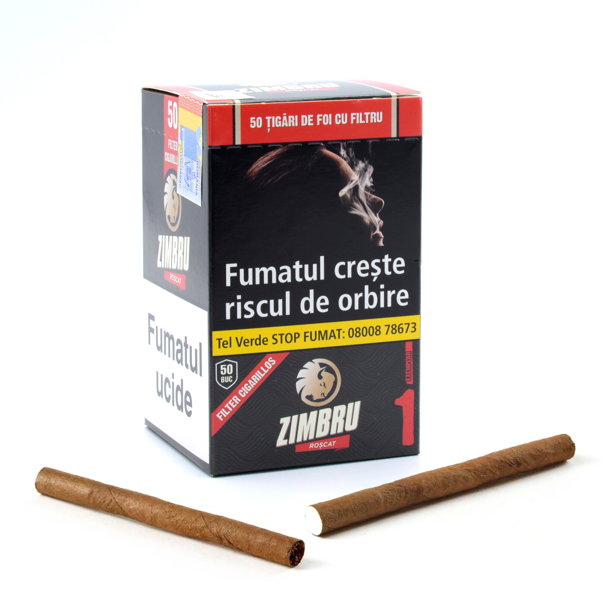 Tigari de foi, cigarillos, Zimbru, Roscat, Cirese, 50 buc - eMAG.ro