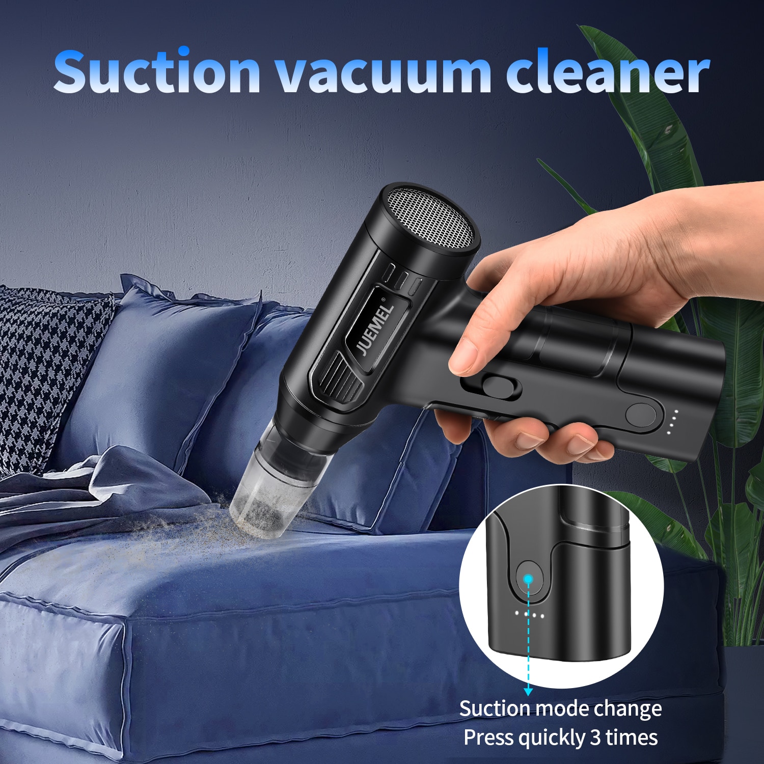 Suflanta Aer & Aspirator fara Fir, JUEMEL, M7059, 300000RPM, Baterie ...