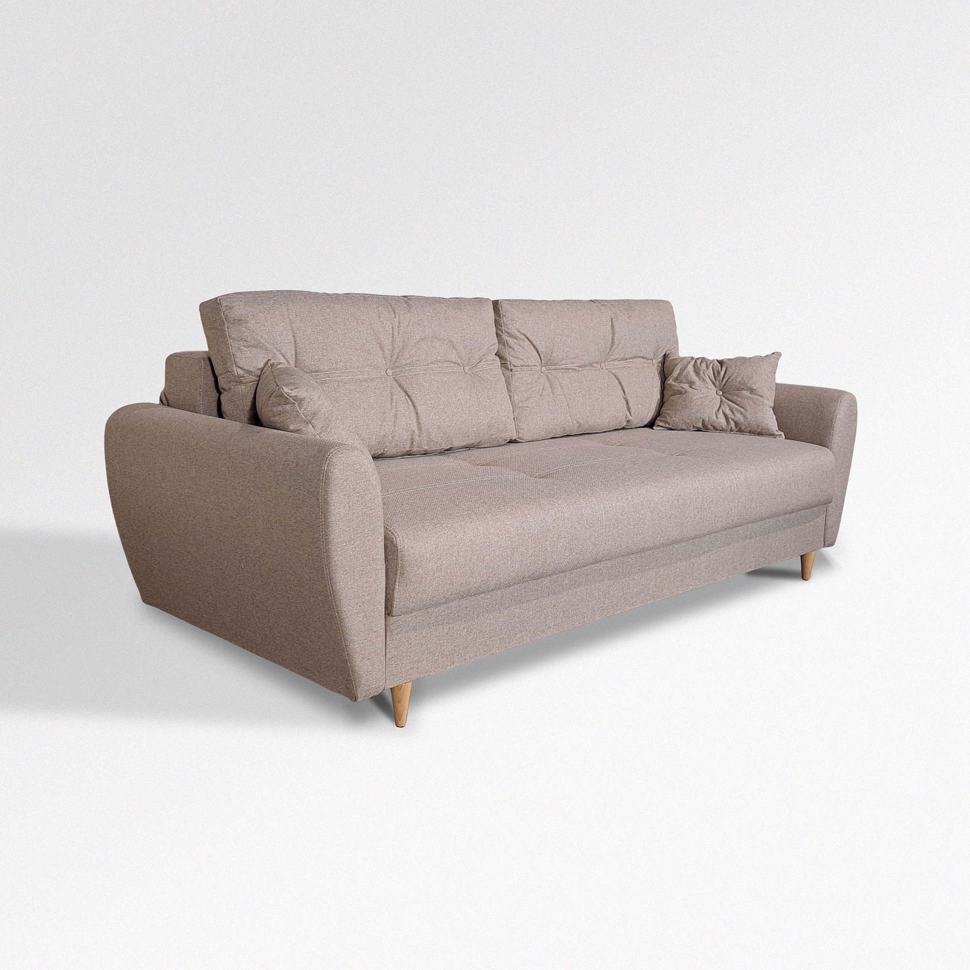 Canapea extensibila Olivia 140, Iza, pat, saltea arcuri Relaxa, lada ...