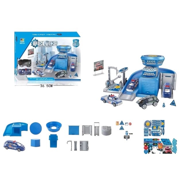 Parcare de politie KOMAZI® cu 2 masini, 3 ani+ - eMAG.ro