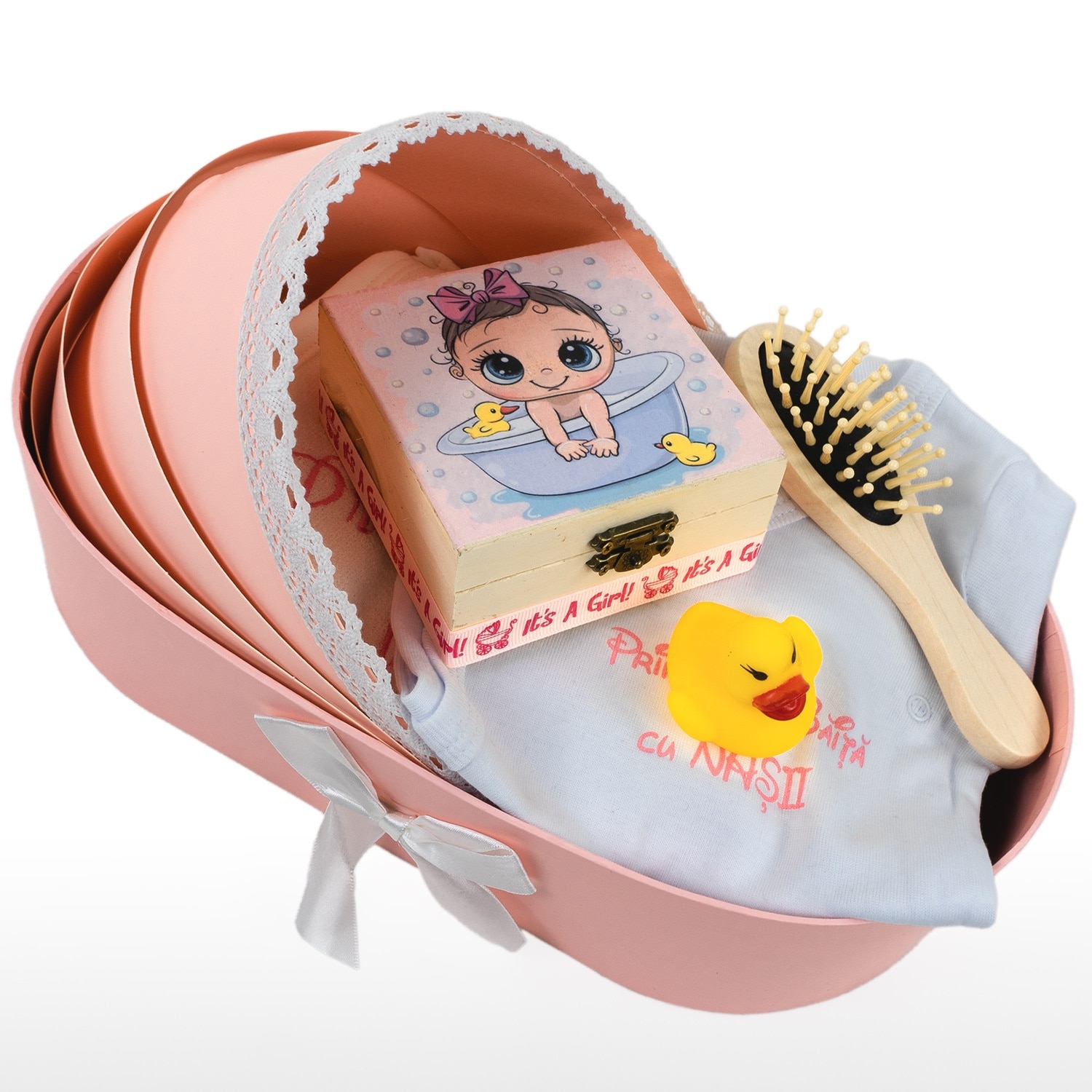 Set Prima Baita “Bebelusa in Cadita”, 6 Piese, Prima Baita cu Nasii ...