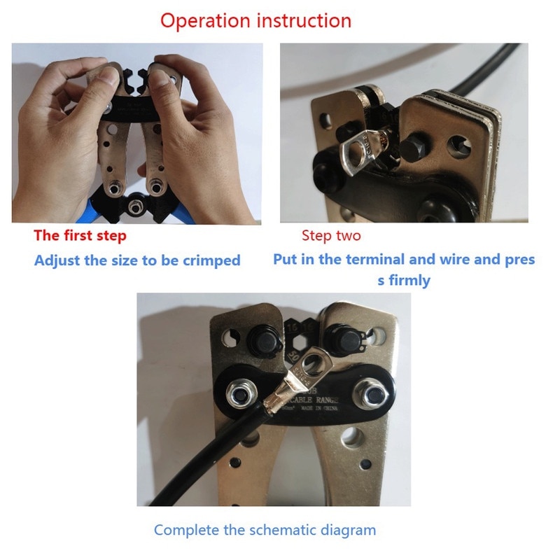 Set cleste sertizare hexagonal, 6 dimensiuni 10-1AWG, 6-50mm, cu ...