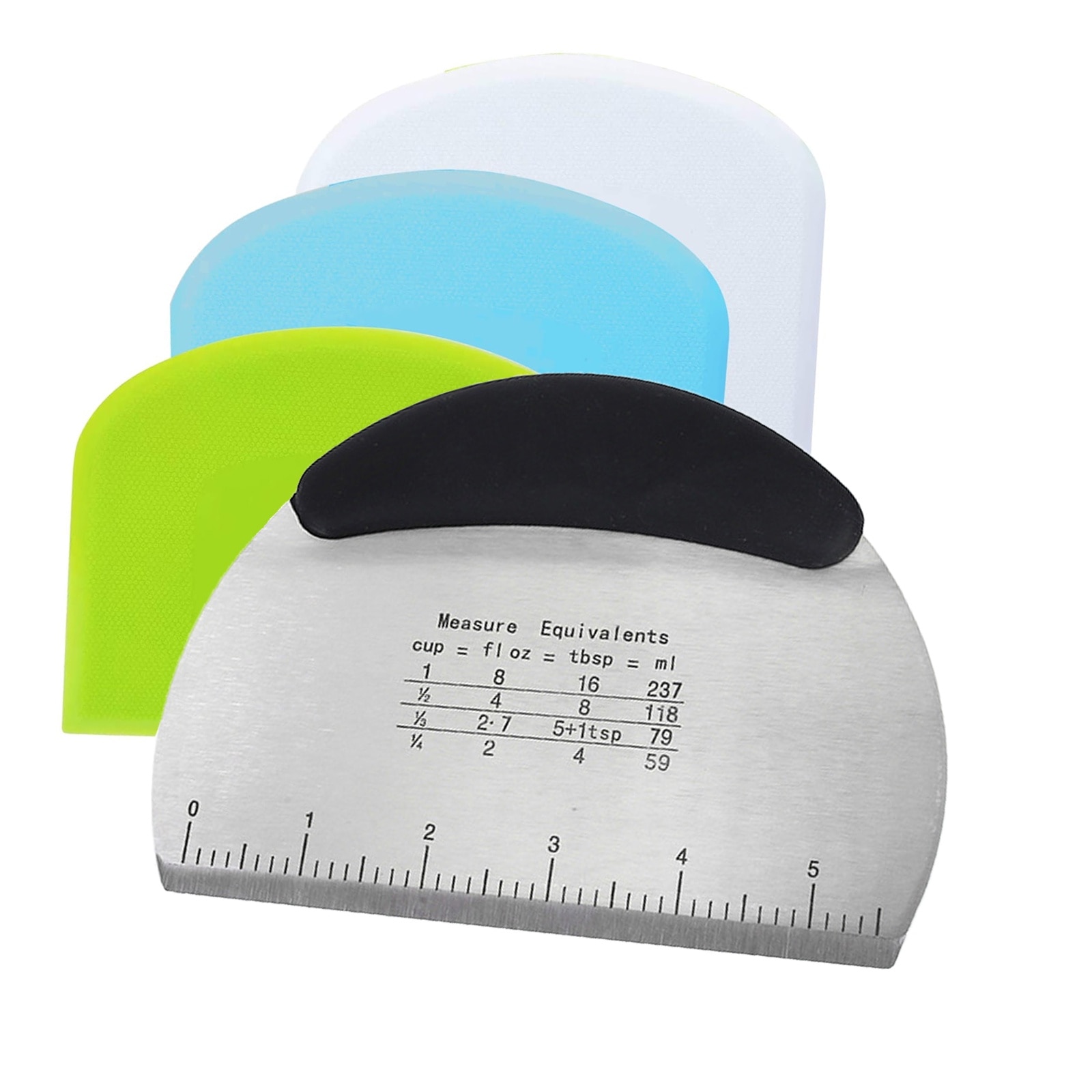 Set 4 Spatula pentru taiat aluat, Hggzeg, Cu maner plastic, Ergonomica ...