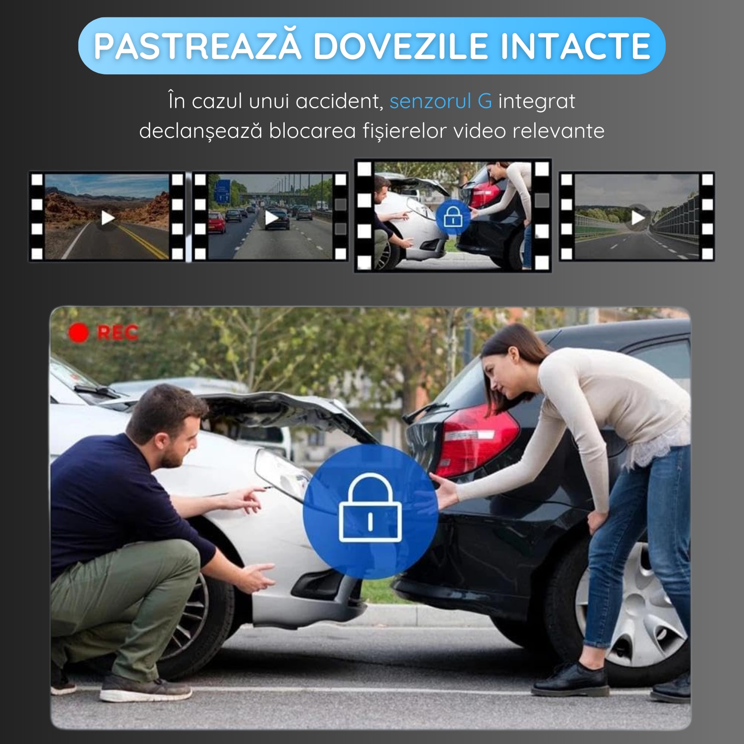 Camera Video De Bord Auto, IMODIX®, Camera Marsarier, 4K UHD, Rezolutie ...