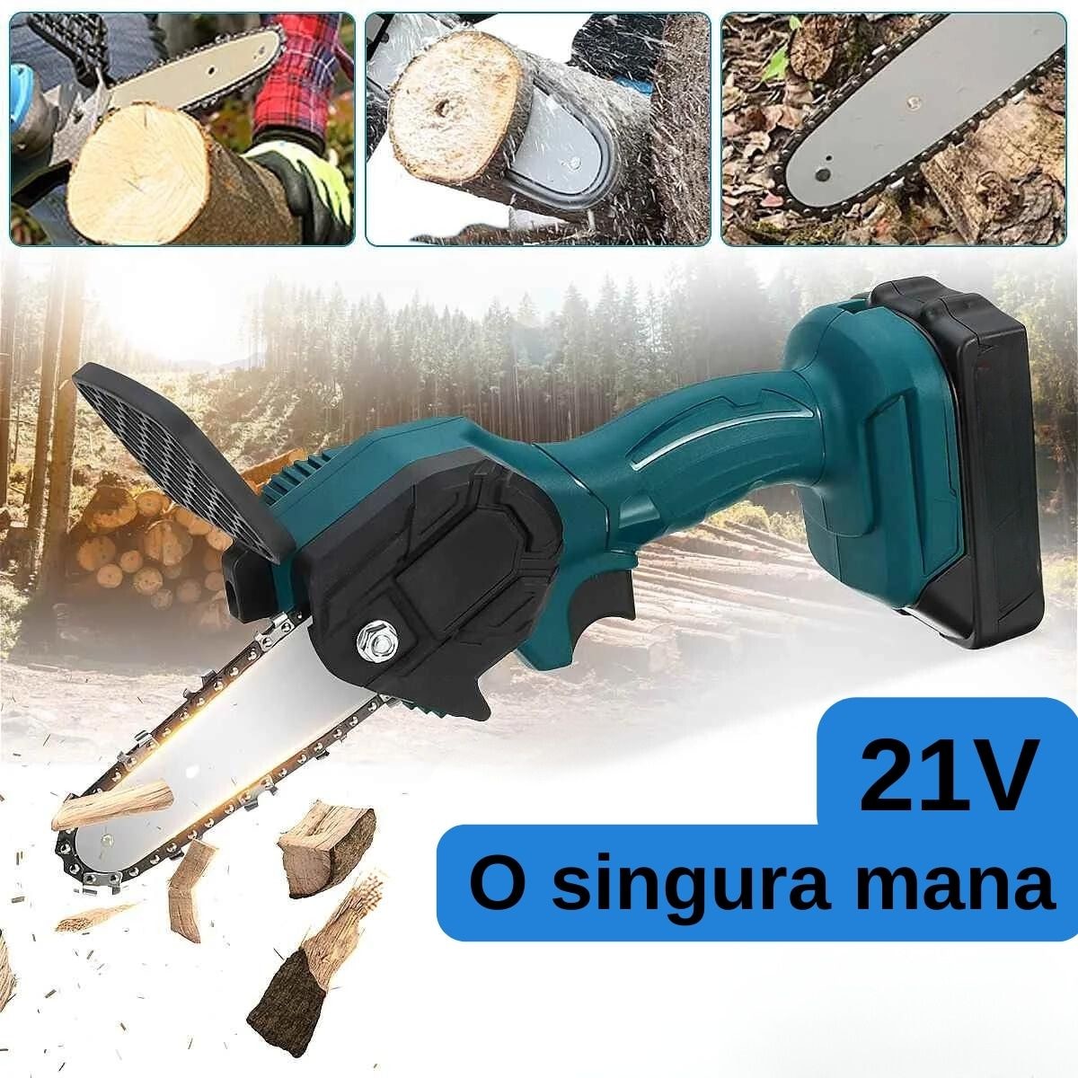 Fierastrau Electric Fara Fir, cu o Mana, pentru Prelucrarea Lemnului ...