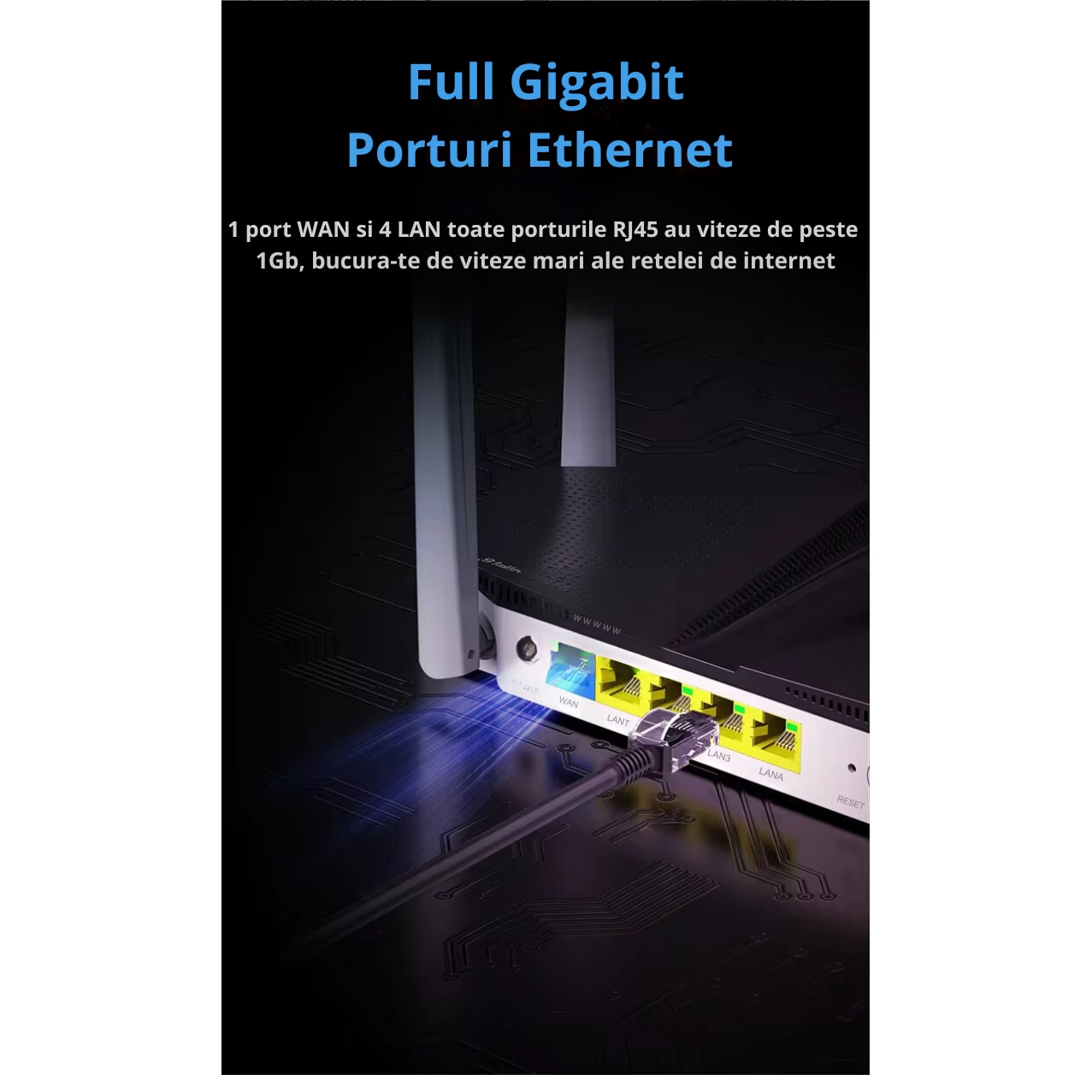 Router Wireless COMFAST AX3000, Dual-Band, Wi-Fi 6, 3000Mbs, Dual-Core ...