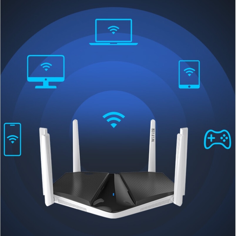 Router wireless, 5G Dual Band WIFI6, sase antene, 3000mbps, porturi ...