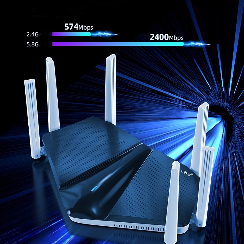 Router wireless, 5G Dual Band WIFI6, sase antene, 3000mbps, porturi ...